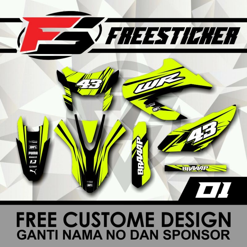 Jual DECAL WR 155 STABILO BIRU BLUE CUSTOM | Shopee Indonesia