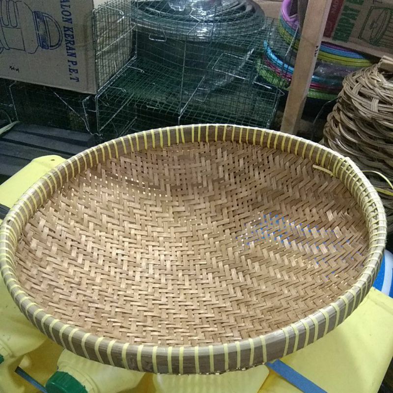 Jual saringan bambu anyam 36 cm | Shopee Indonesia