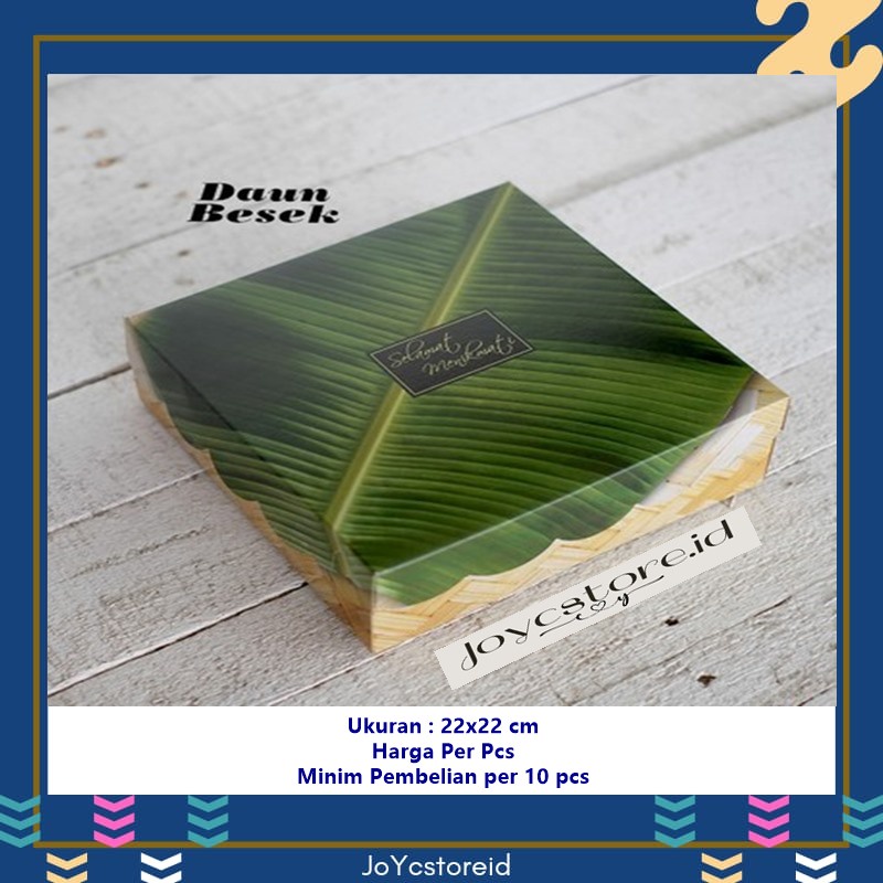 Jual Dus Nasi R10 Daun Besek Kotak Nasi R10B 22x22 Box Nasi/ Box Kue ...