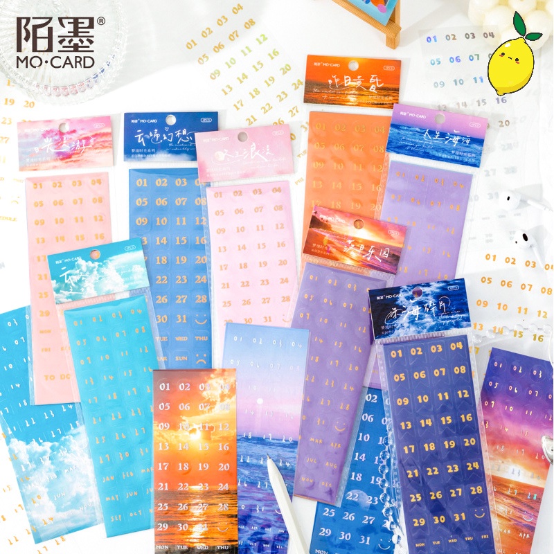 Jual Stiker Kalender Estetik Dreamtime Date 2 Layers Diary Deco ...