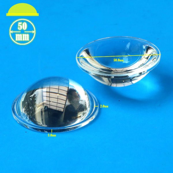 Jual Lensa Kaca 50mm Cembung Datar H.22 ID.46mm 2 Inch LED HPL Cree MCP ...