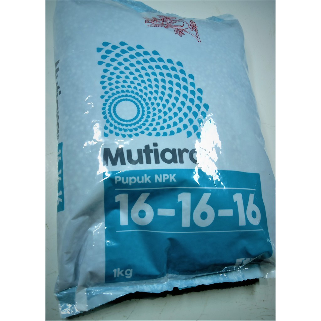 Jual Pupuk NPK MEROKE Mutiara Biru 16 16 16 Original Kemasan Pabrik 1 Kg | Shopee Indonesia