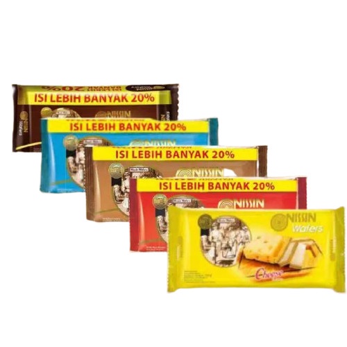 Jual Nissin Wafers Peanut Chocolate Milk Strawberry Cheese 132G | Shopee Indonesia
