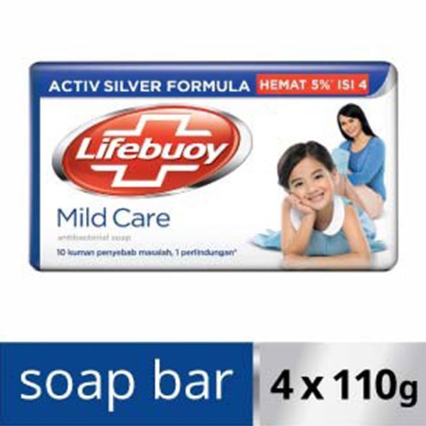 Jual LIFEBUOY BAR SOAP MILD CARE BD 4 110g | Shopee Indonesia