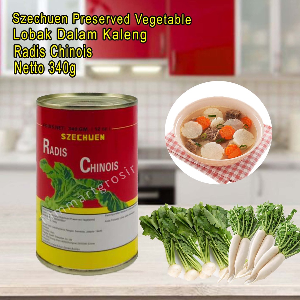 Jual Szechuen Preserved Vegetable / Lobak dalam kaleng / Radis Chinois ...