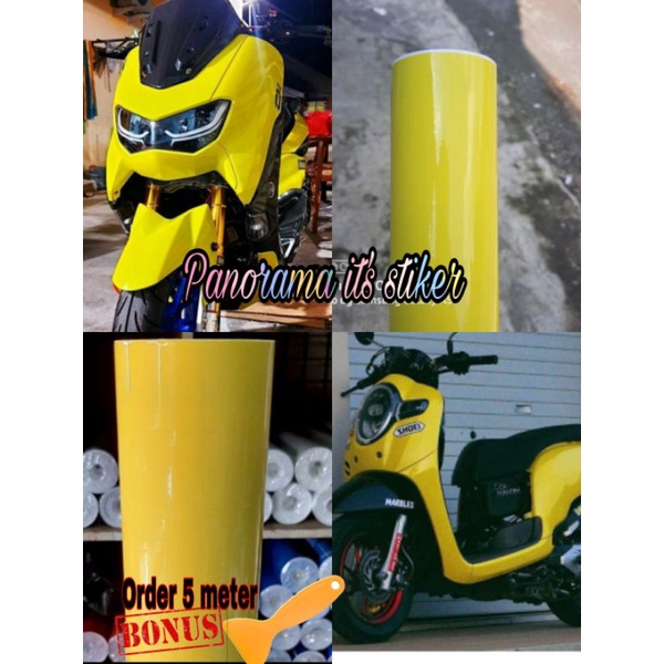 Jual STICKER SKOTLET MOTOR WARNA KUNING DOFF /SEKOTLET MOTOR KUNING ...