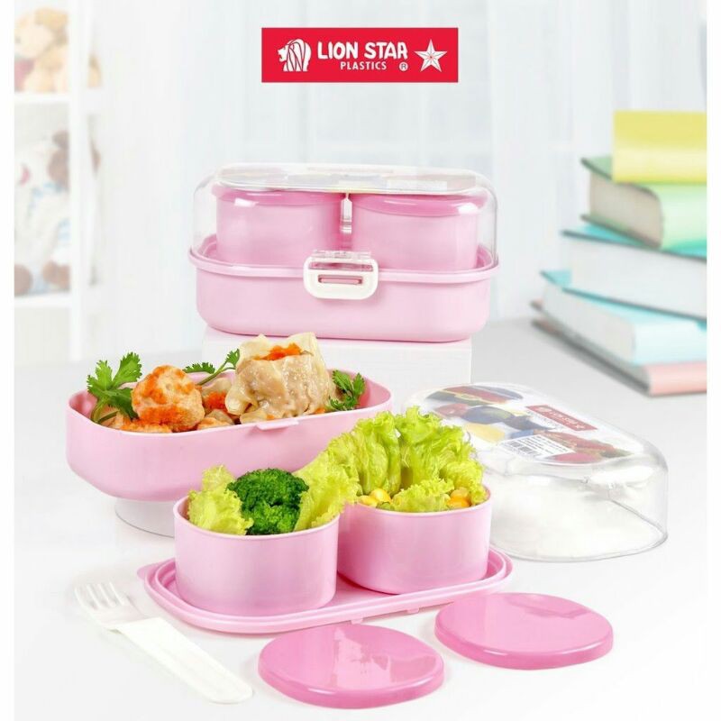 Jual (Ada Garpu) Lion Star SB-19 Trio Lunch Box Kotak Makan Anak Tempat ...