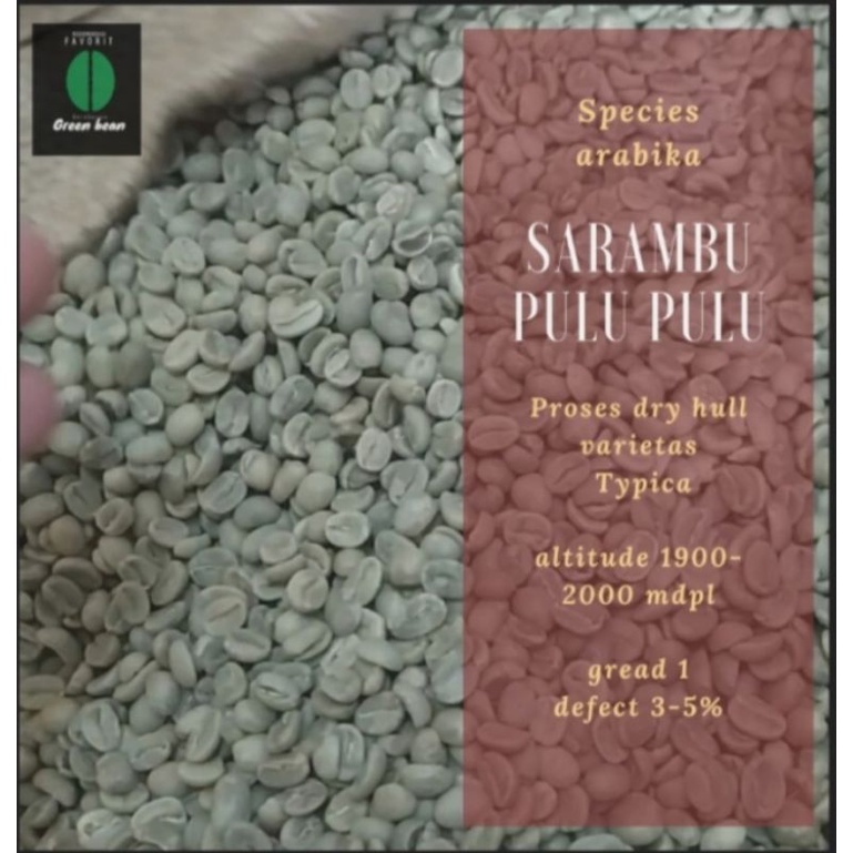 Jual green bean / biji kopi Arabika - surambu pulu Pulu - dry hull - 1 ...