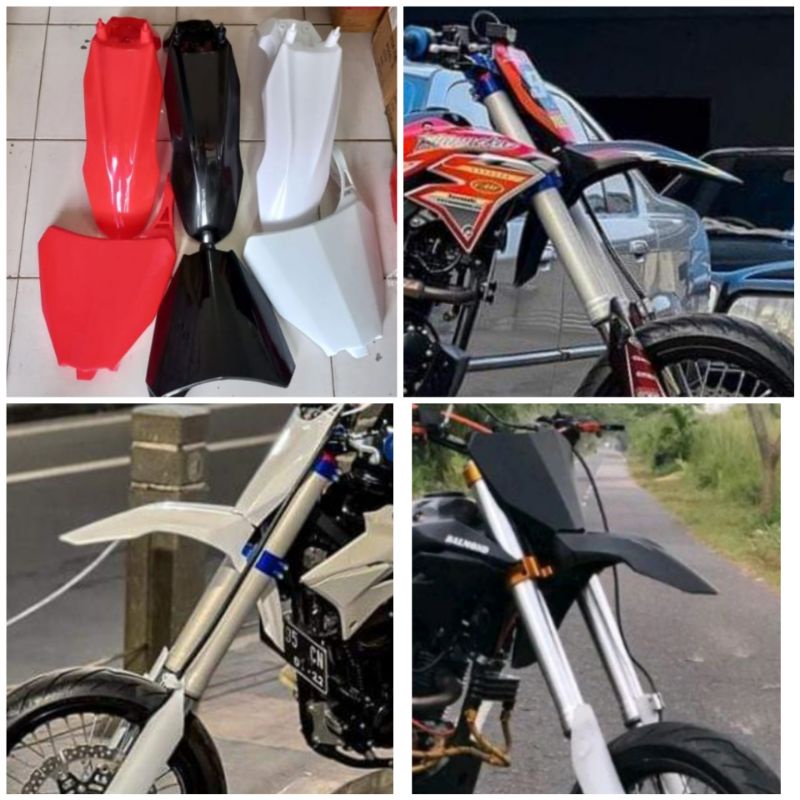 Jual Spakbor depan crf 110 + papan crf 250/450 supermoto klx crf wr dtracker | Shopee Indonesia