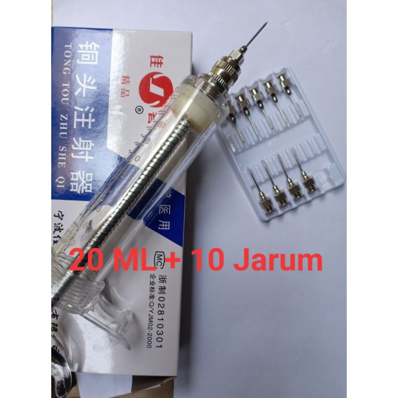 Jual [COD]SPUIT SYRINGE 20ML SUNTIKAN AKRILIK TEBAL PLUS JARUM 10PCS ...