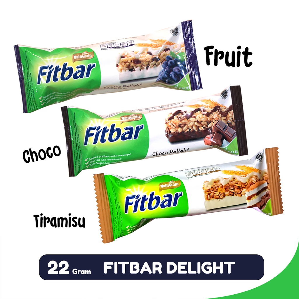 Jual Fitbar Multigrain Delight 22gr | Choco | Fruit | Tiramisu | Shopee Indonesia