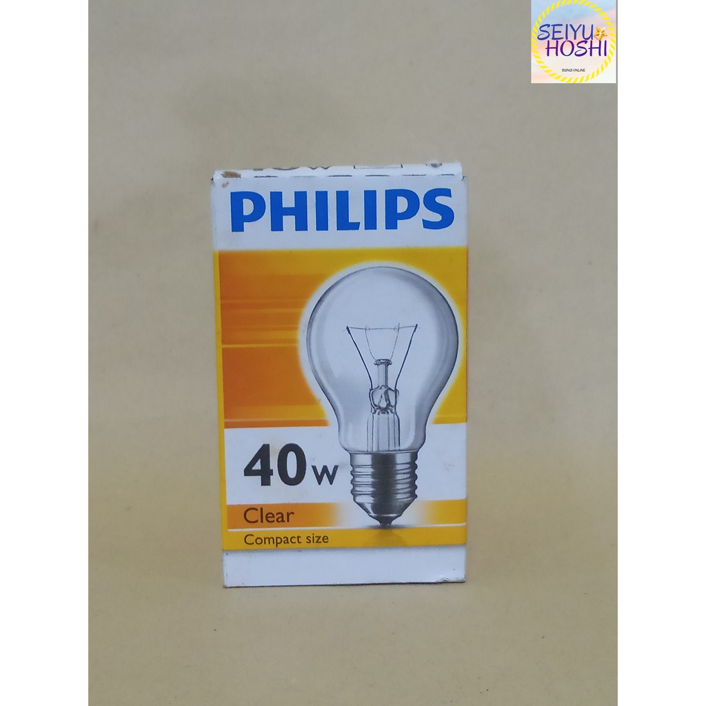 Jual Lampu Pijar (Bohlam) Philips 40W CL E27 (Clear) | Shopee Indonesia