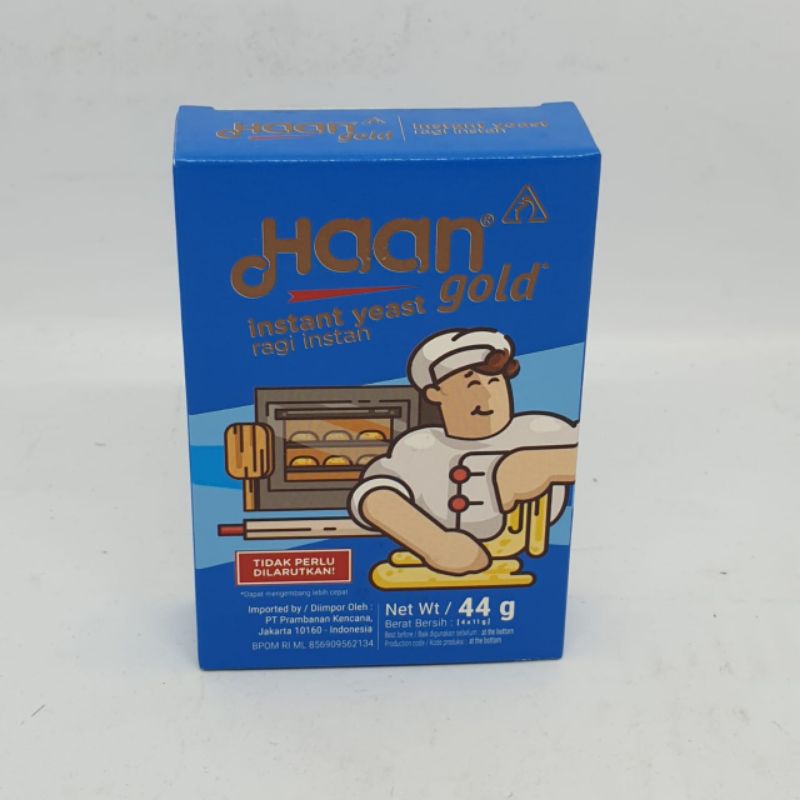Jual Haan Instant Yeast Gold 44 g ragi instant sachet 11 g | Shopee ...