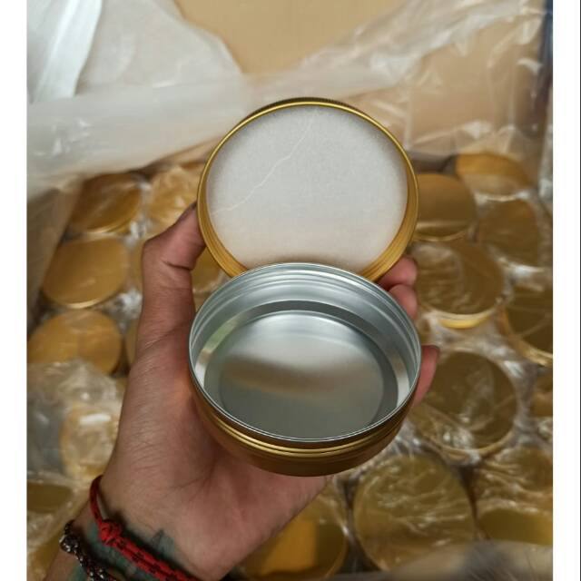 Jual Kaleng Pomade Gold 100 Gram - Kaleng Alumunium Gold Wadah Pomade ...
