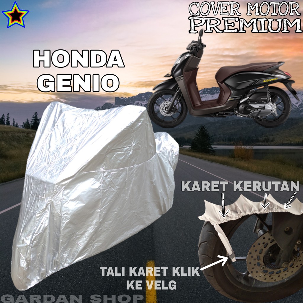 Jual Sarung Motor HONDA GENIO SILVER POLOS Body Cover Penutup Motor ...