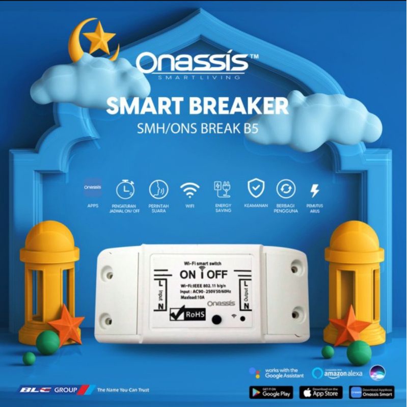 Jual Smart Breaker B5 ON OFF Switch Wireless Home Automation Pemutus ...