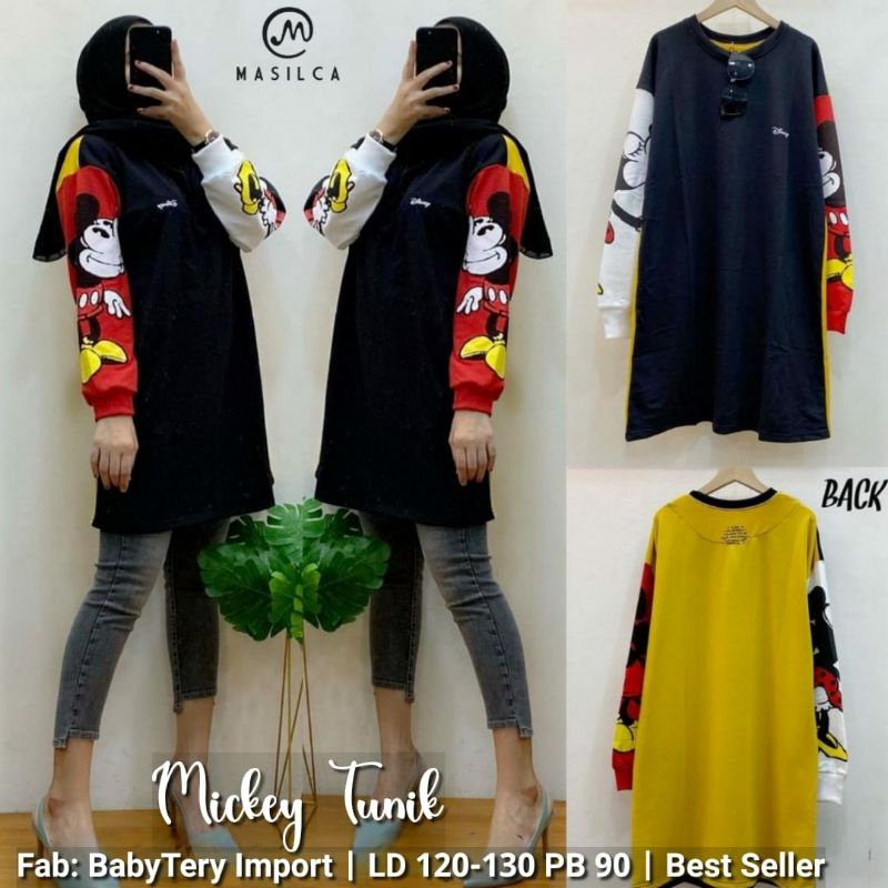 Jual Mickey tunik babyterry import by masilca | Shopee Indonesia