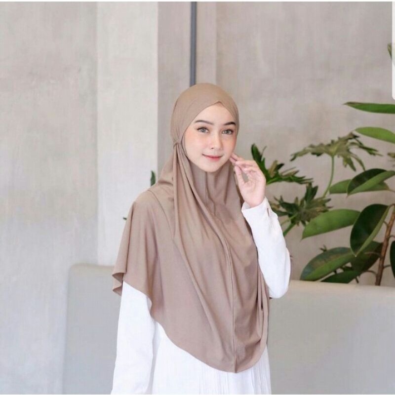Jual Jilbab Hijab Kerudung Bergo Tali Jersey Instan(L) Khimar Kameela Non Pad (L) | Bergo Maryam ...