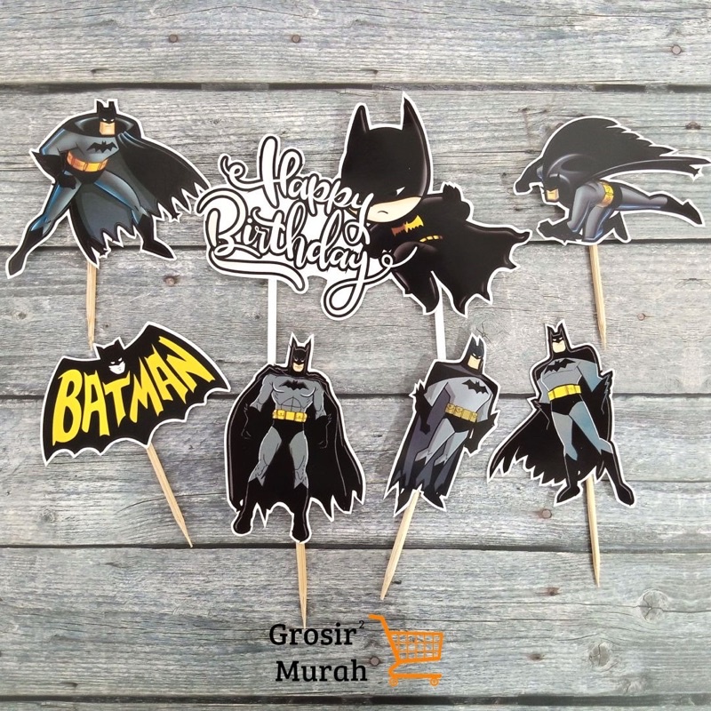 Jual Cake Topper Batman/Topper Kertas Batman | Shopee Indonesia