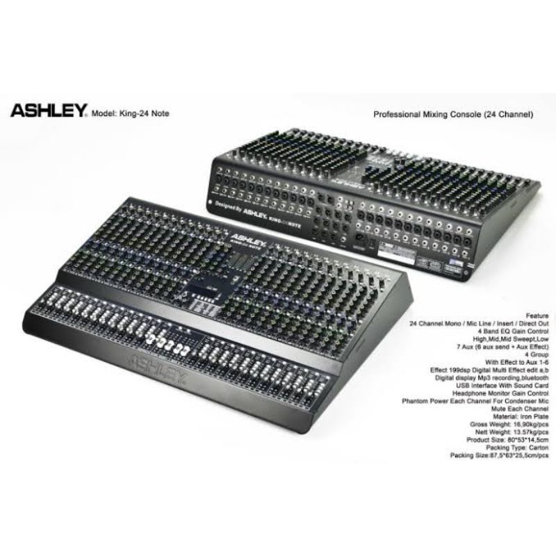 Jual MIXER ASHLEY KING 24 NOTE MIXER 24 CHANNEL ORIGINAL KING24NOTE ...