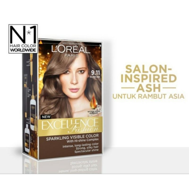 Jual Loreal Paris Excellence Fashion 9.11 Cat Rambut - SILVER ASH ABU ...