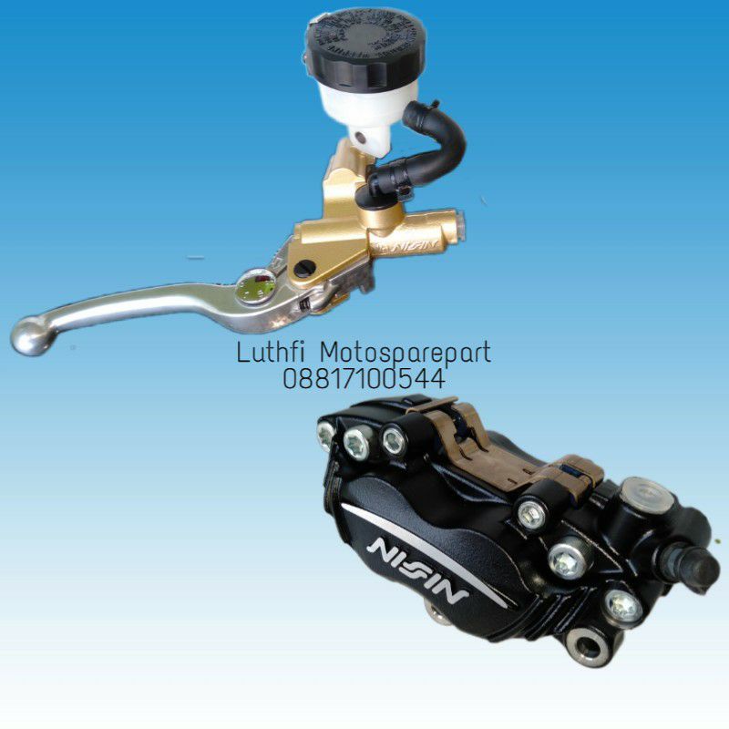 Jual Paket Master Rem Axial 13mm dan Kaliper 4 Piston Nissin Samurai Brake | Shopee Indonesia