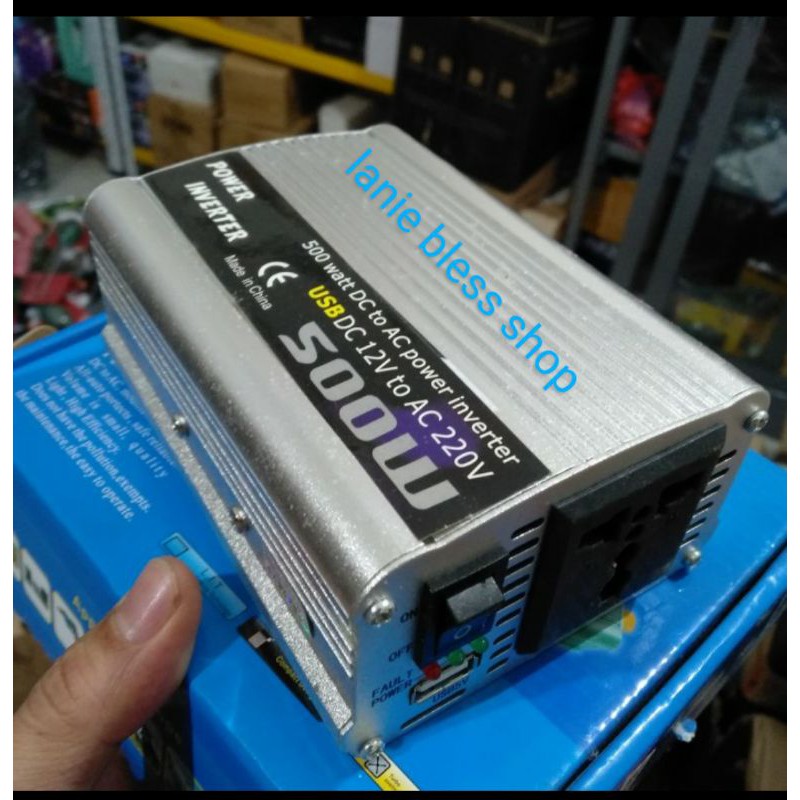 Jual power inverter mobil DC12V output AC 220V 550W.konverter DC to ...