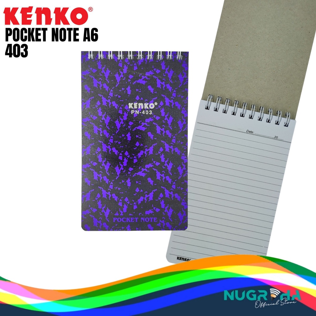 Jual SPIRAL BOOK / BUKU CATATAN / POCKET NOTE A6 KENKO 403 | Shopee ...