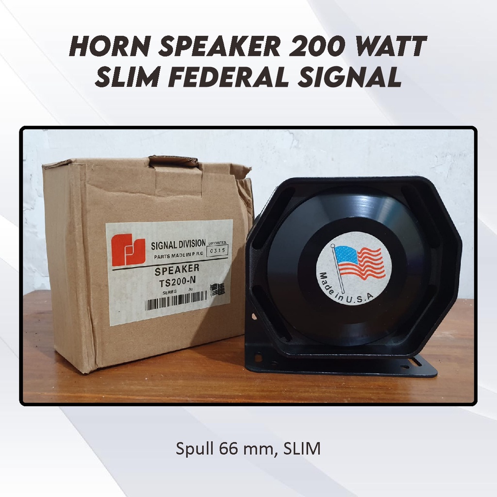 Jual Federal Signal Original Toa Speaker Slim 200w TS200n patwal sirene ...