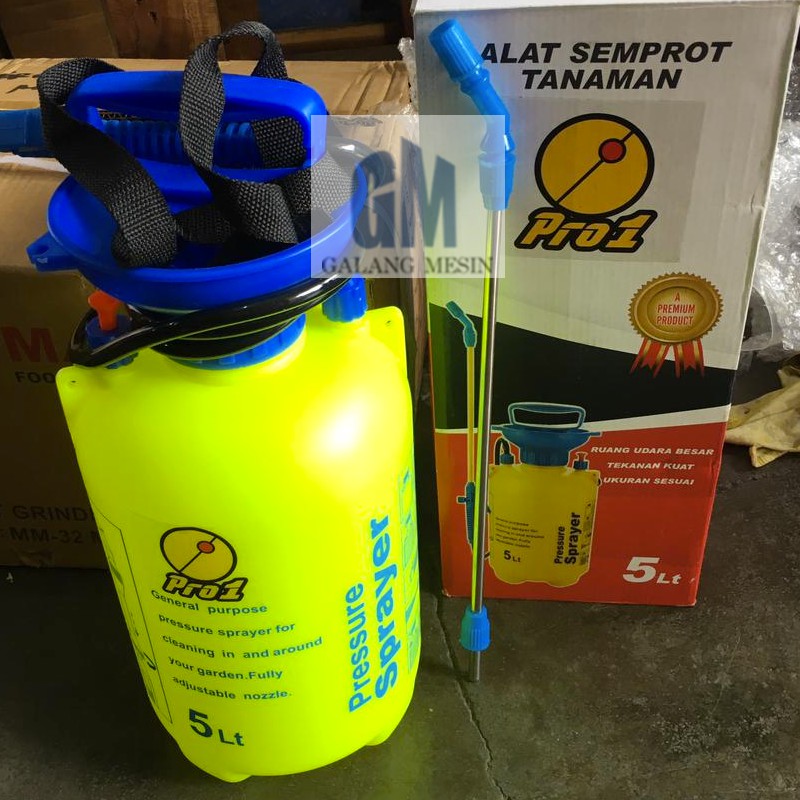 Jual PRO1 Alat Semprot Hama Manual 5 liter Pressure Sprayer Gendong ...