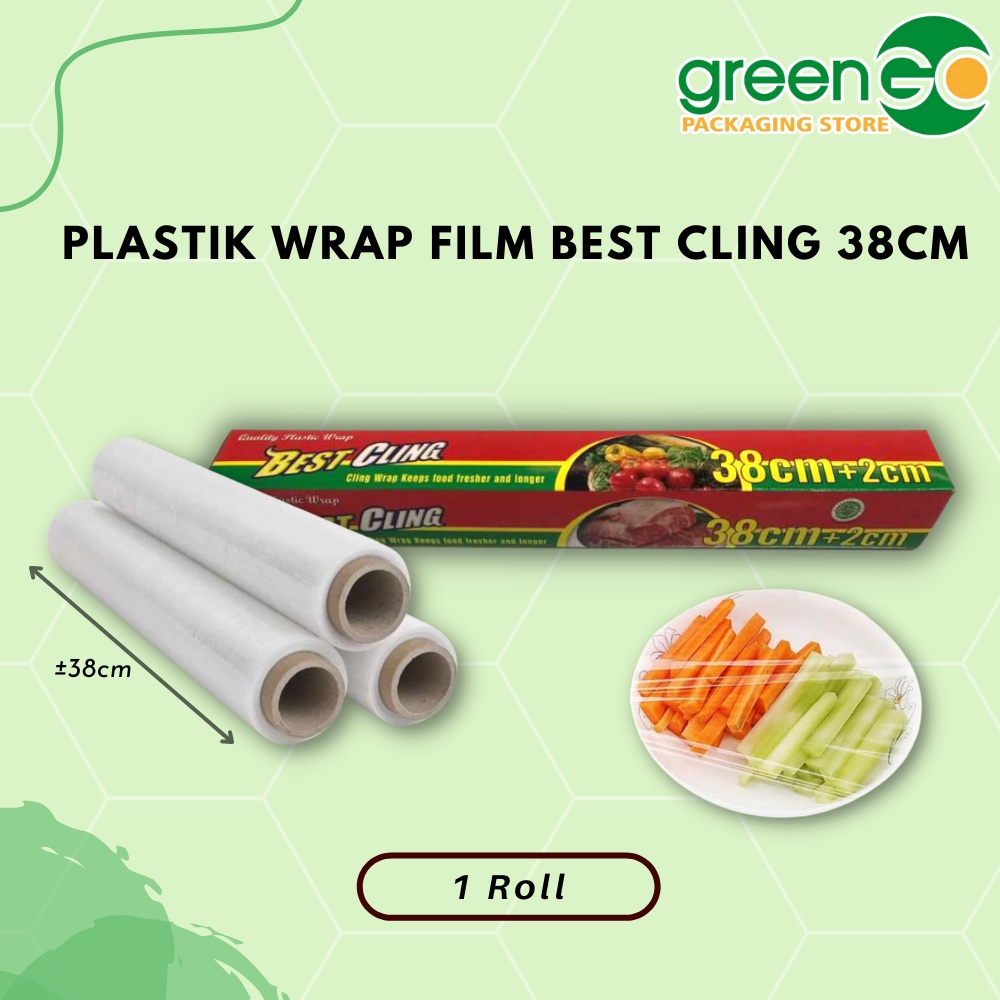 Jual PLASTIK CLING WRAP 38CM WRAPPING FILM BENING ROLL GULUNGAN ...