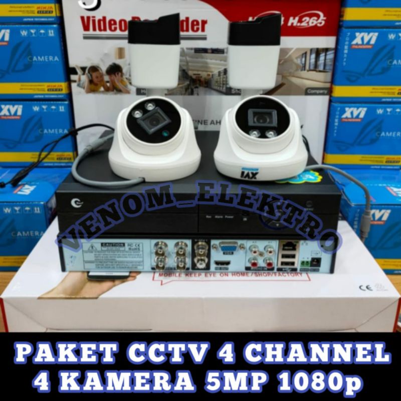 Jual Paket CCTV 4 Channel 4 Kamera 5 Mega Pixel Full HD 1080p Lengkap ...
