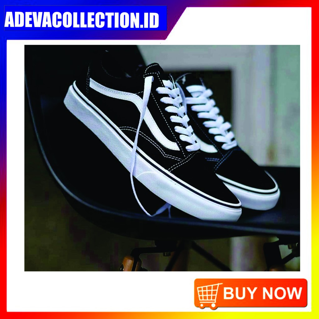 Jual PROMO DIJAMIN TERLARIS SEPATU VANS OLDSKOOL FULL BLACK HITAM POLOS ...