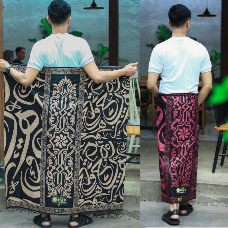 Jual Sarung Motif Hijaiyah Arab Kaligrafi Katun | Shopee Indonesia