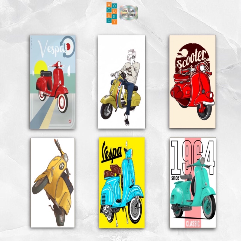 Jual WOODENLY - 15 x 30 CM VESPA MOTOR Hiasan Dinding Wall Decor ...