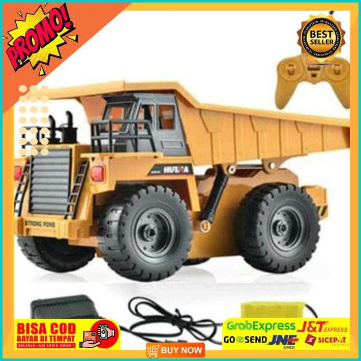 Jual ***COD** RC DUMP TRUCK HUINA TOYS miniatur alat berat mainan ...