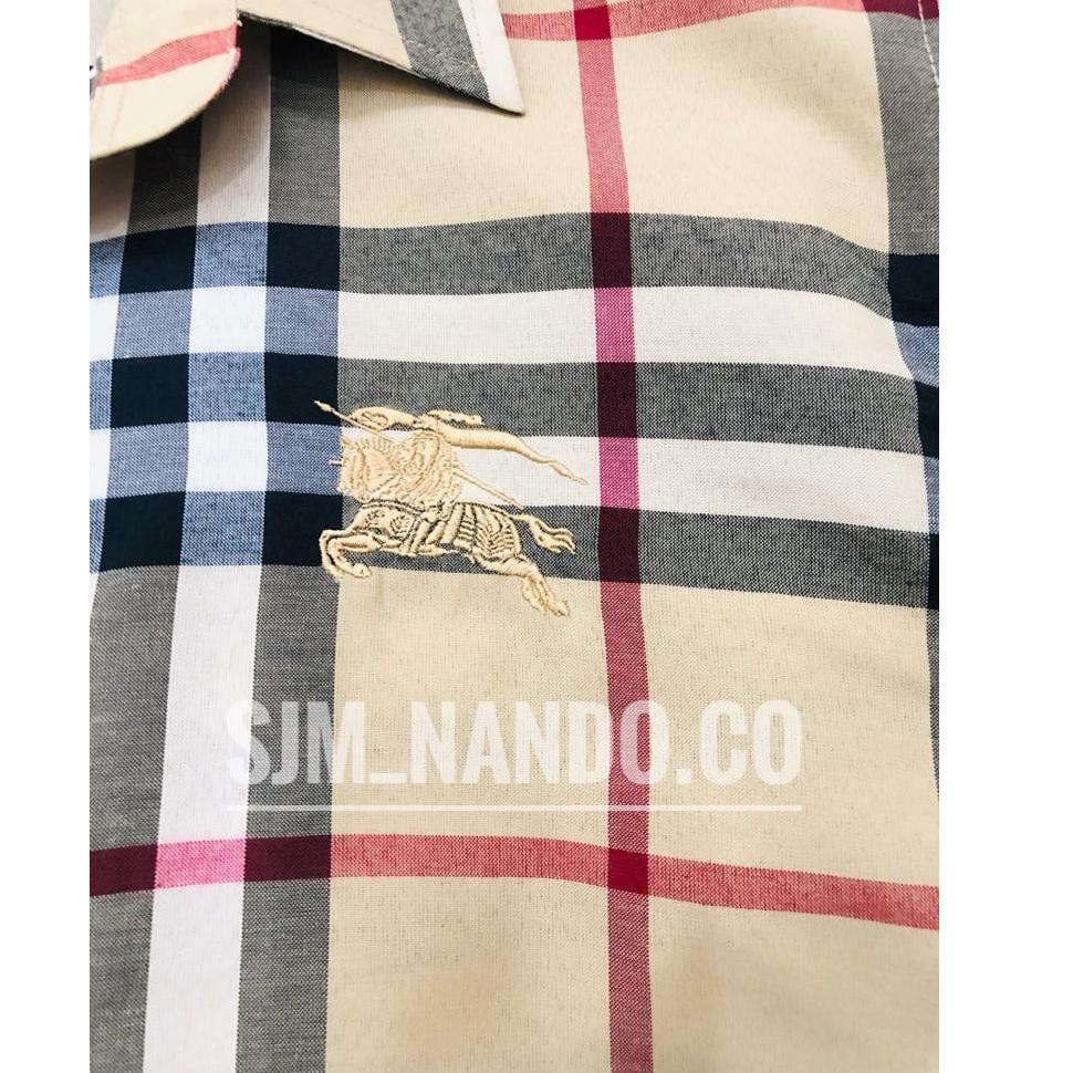 Jual NANDO KEMEJA KOTAK BURBERRY PRIA BAHAN KATUN MOTIF KOTAK FIT S/M L XL XXL 3XL CASUAL HIGH ...