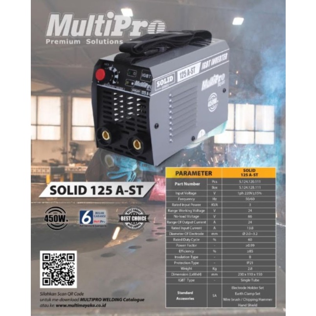 Jual MULTIPRO IGBT INVERTER - SOLID SERIES 125a | Shopee Indonesia