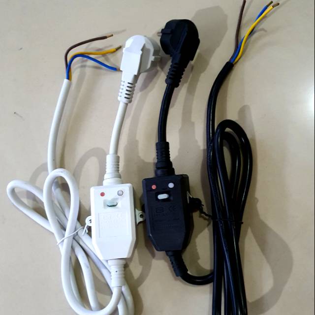 Jual KABEL ELCB 10A PUTIH / HITAM kabel 3*1mm | Shopee Indonesia
