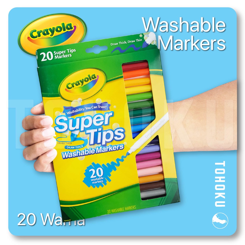 Jual Crayola Washable SuperTips Marker - 20 Color | Shopee Indonesia