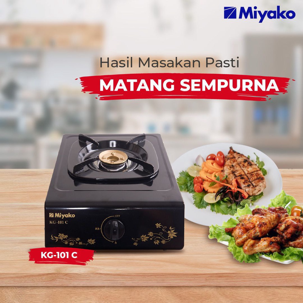 Jual Kompor Gas Miyako KG-101 C Kompor 1 Tungku Miyako Ceflon Kompor Dapur Kompor Masak | Shopee ...