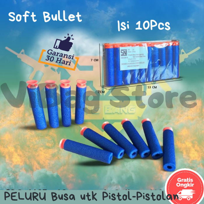 Jual Peluru Busa Soft Bullet Pistol Nerf Tembak Tembakan Nerf BRO1185 ...