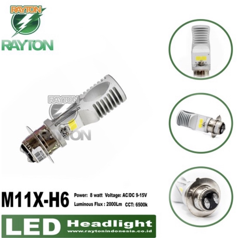 Jual ORIGINAL RAYTON RTD LAMPU MOTOR H6 M11X | LAMPU MOTOR H6 2 MATA ...