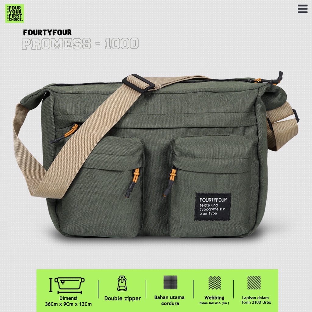 Jual FOURTYFOUR PROMESS - Tas Selempang Pria Premium - Sling Bag Pria ...