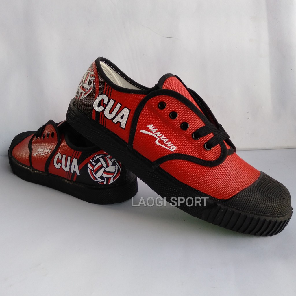 Jual Sepatu takraw nanyang hitam merah costum | Shopee Indonesia