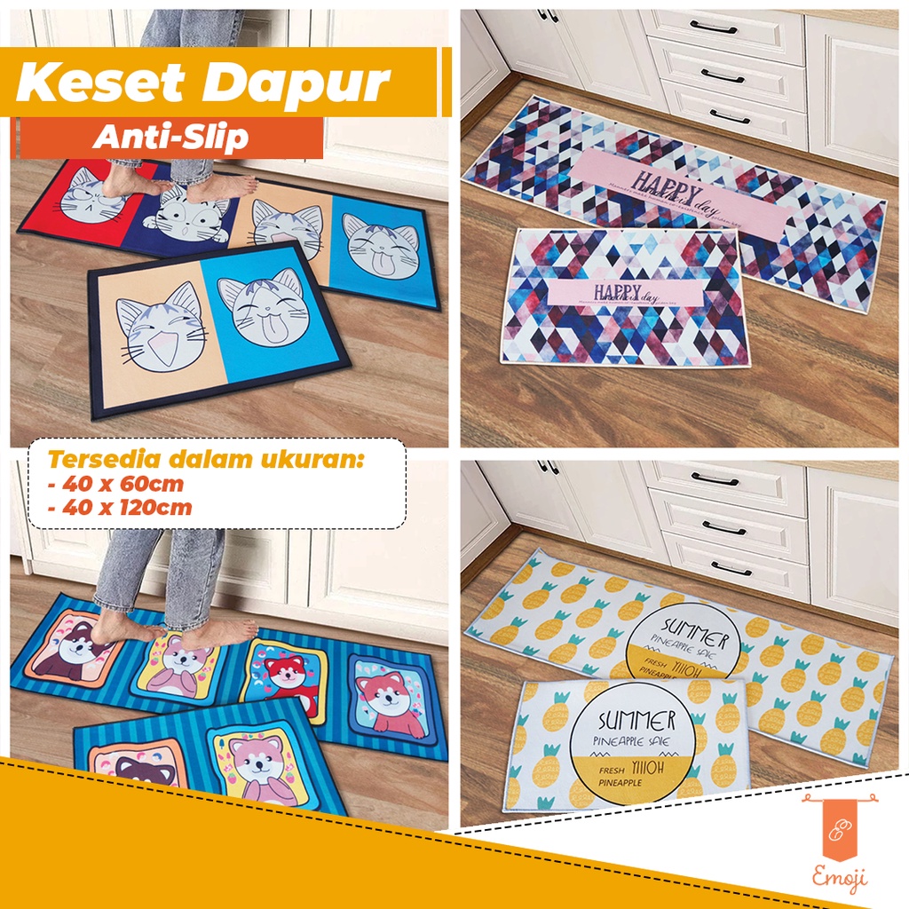 Jual Keset Dapur 2 in 1 40x60 + 40x120 cm Ataya Keset Panjang Kitchen ...