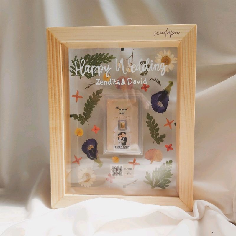 Jual Rustic Mahar & Hadiah Pernikahan [Replika Logam] - 3D Double ...