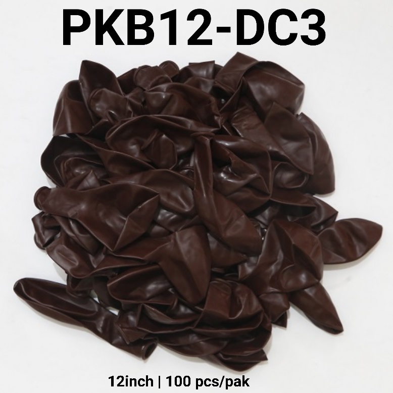 Jual PKB12-DC3 Balon latex 12inch 1 pak isi 100 doff tebal coklat coffe ...