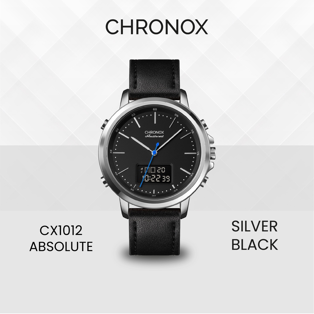 Jual CHRONOX Jam Tangan Pria Kulit Analog Digital - CX1012 ABSOLUTE ...