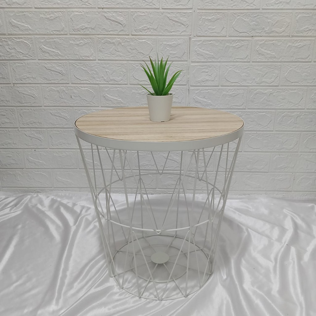 Jual Meja Topaz Meja Bulat Besi Kayu Minimalis Furnishing / Meja topaz ...